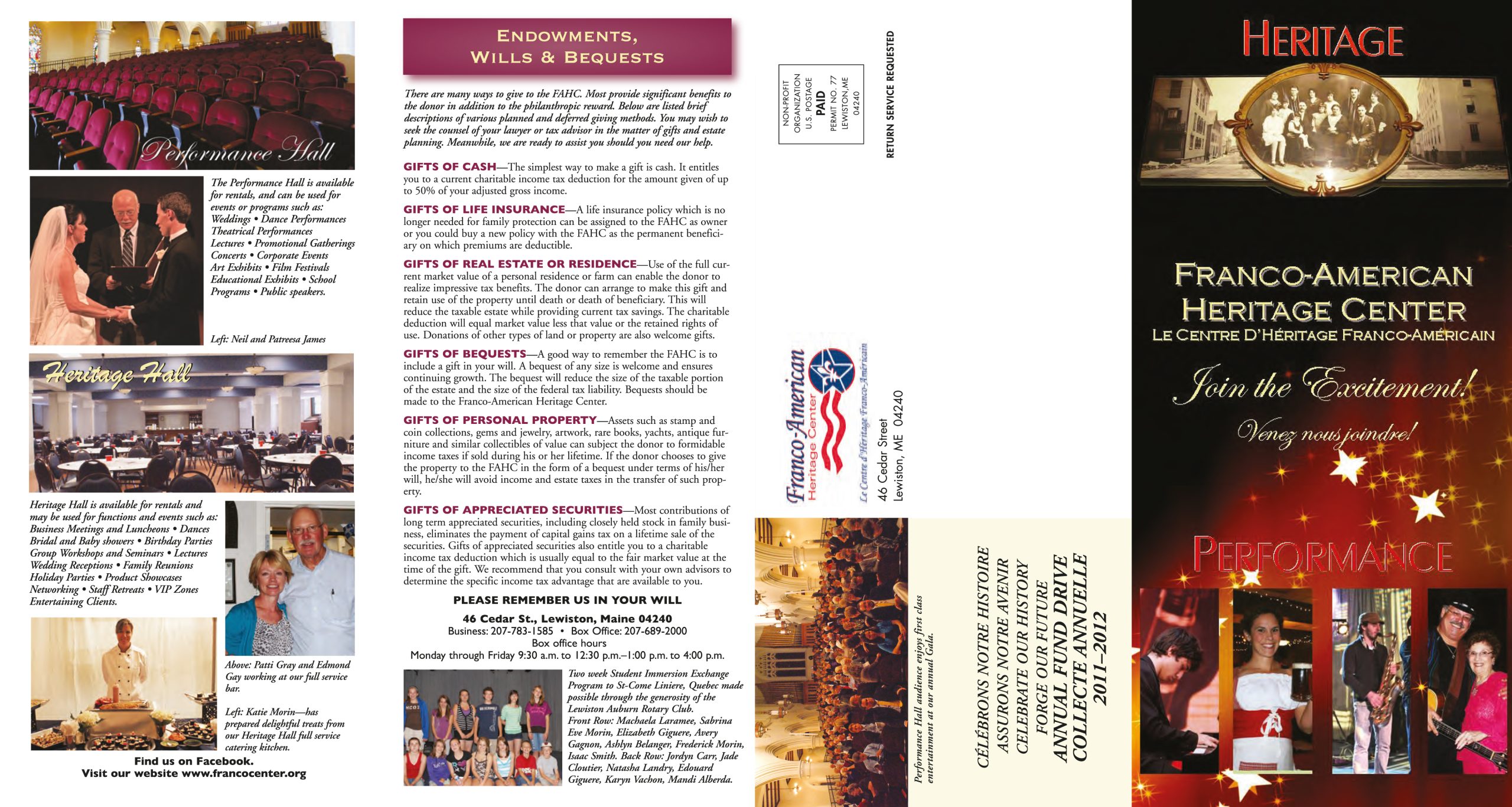 Gift “Giving” Levels – Franco Center